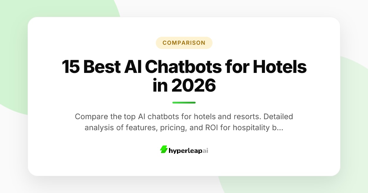 15 Best AI Chatbots for Hotels in 2026