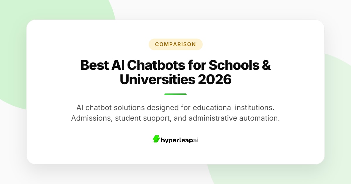 Best AI Chatbots for Schools & Universities 2026