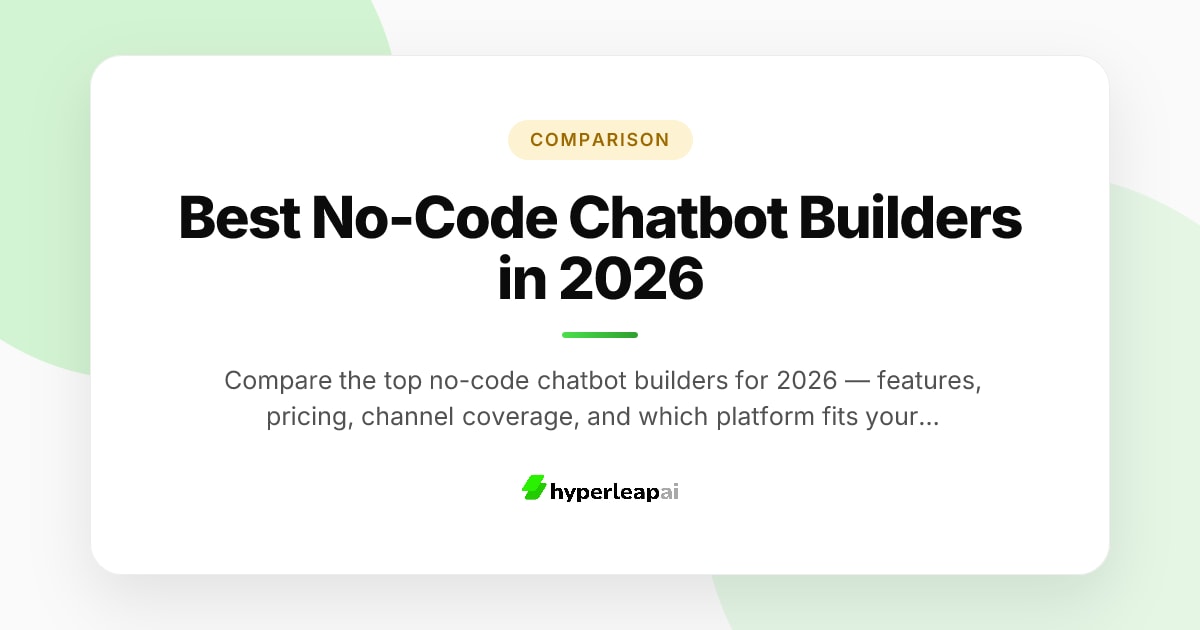 Best No-Code Chatbot Builders in 2026
